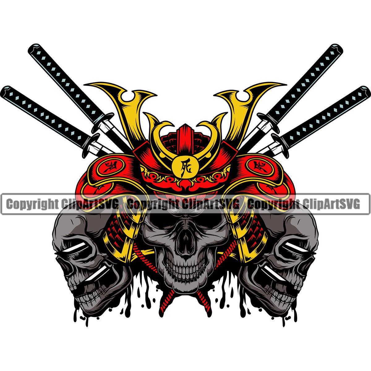 Samurai Skull Sword Japanese Hannya Mask Japan Warrior Battle - Etsy ...