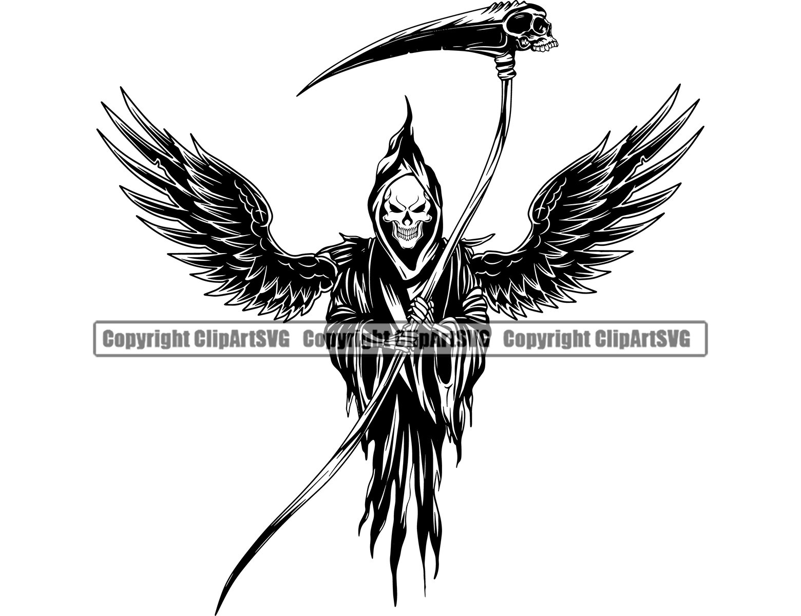 Grim Reaper With Wings Drawings