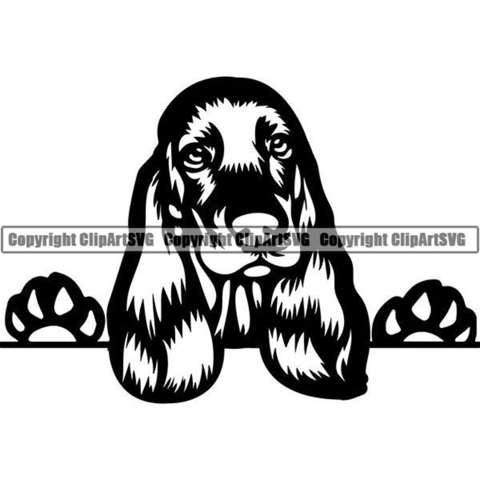 Cocker Spaniel 43 Peeking Dog Breed Pedigree Canine Purebred - Etsy