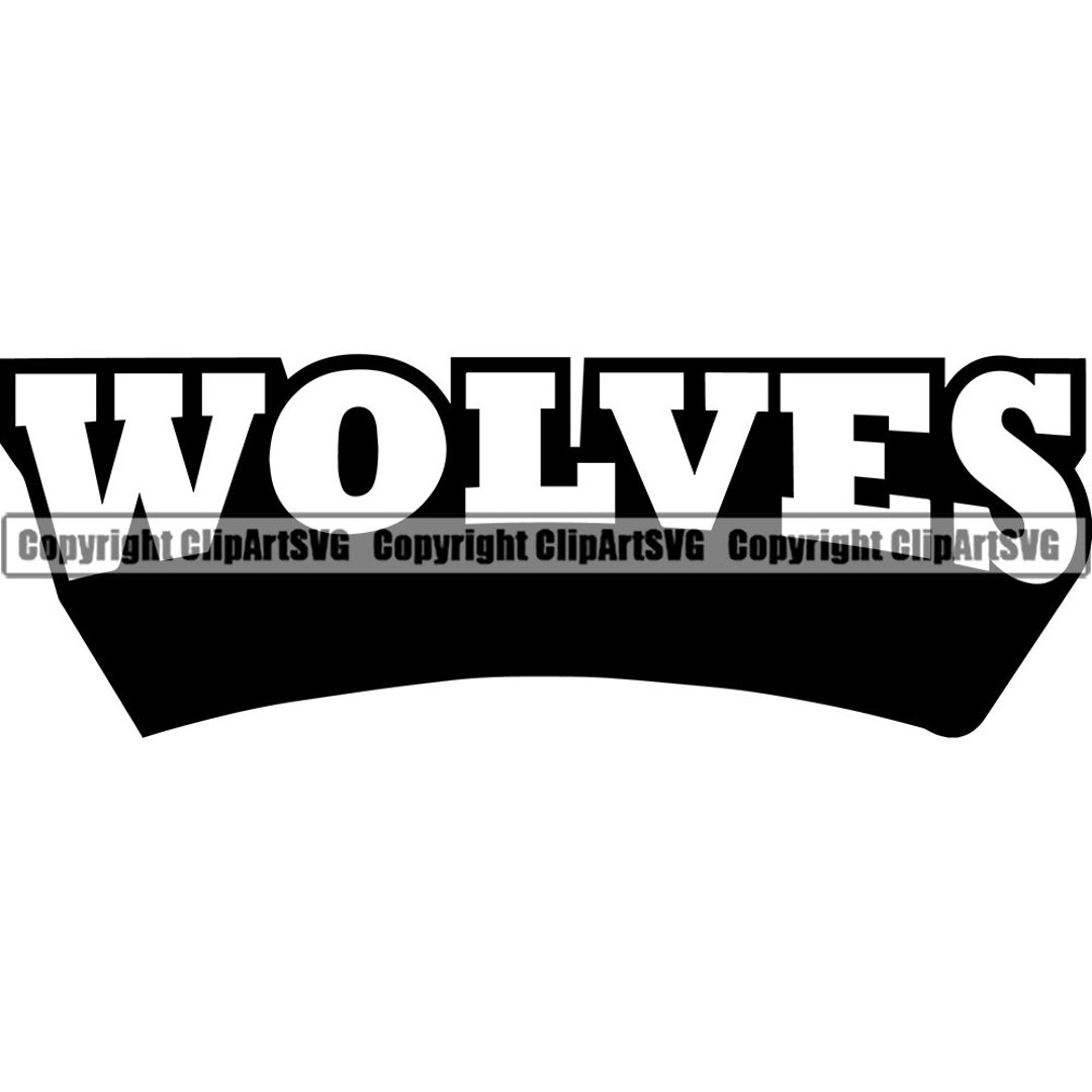 Wolf Wolves Mascot School Team Head Face Sport Esport Game Emblem Sign ...