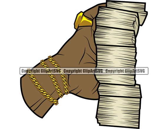 Black Hand Man Jewelry Money Cell Phone Stack 100 Hundred - Etsy