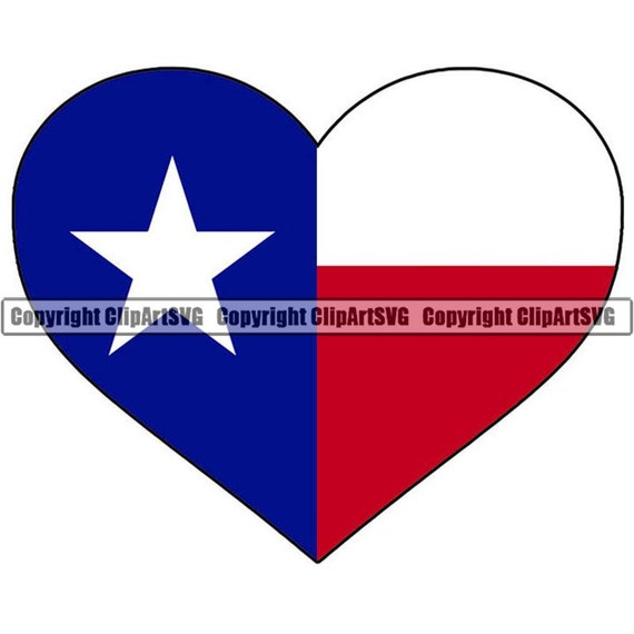 Texas State Heart Shaped Flag Love Lone Star U.S. US United - Etsy