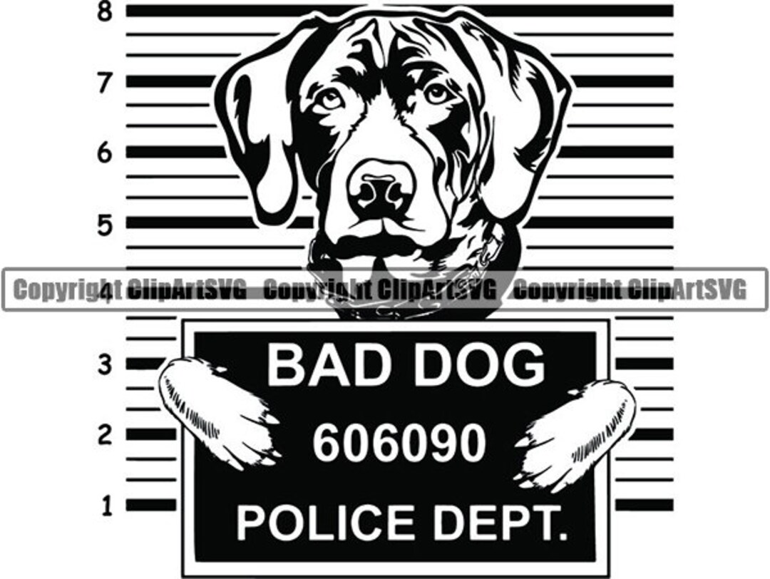 German Shorthaired Pointer #22 Bad Dog Funny Jail Mugshot Breed Pet ...