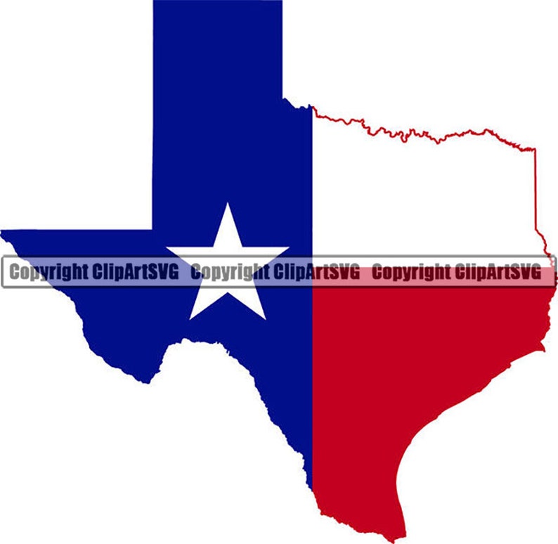 Texas Lone Star State Flag Shape Map U.S. US United America American ...