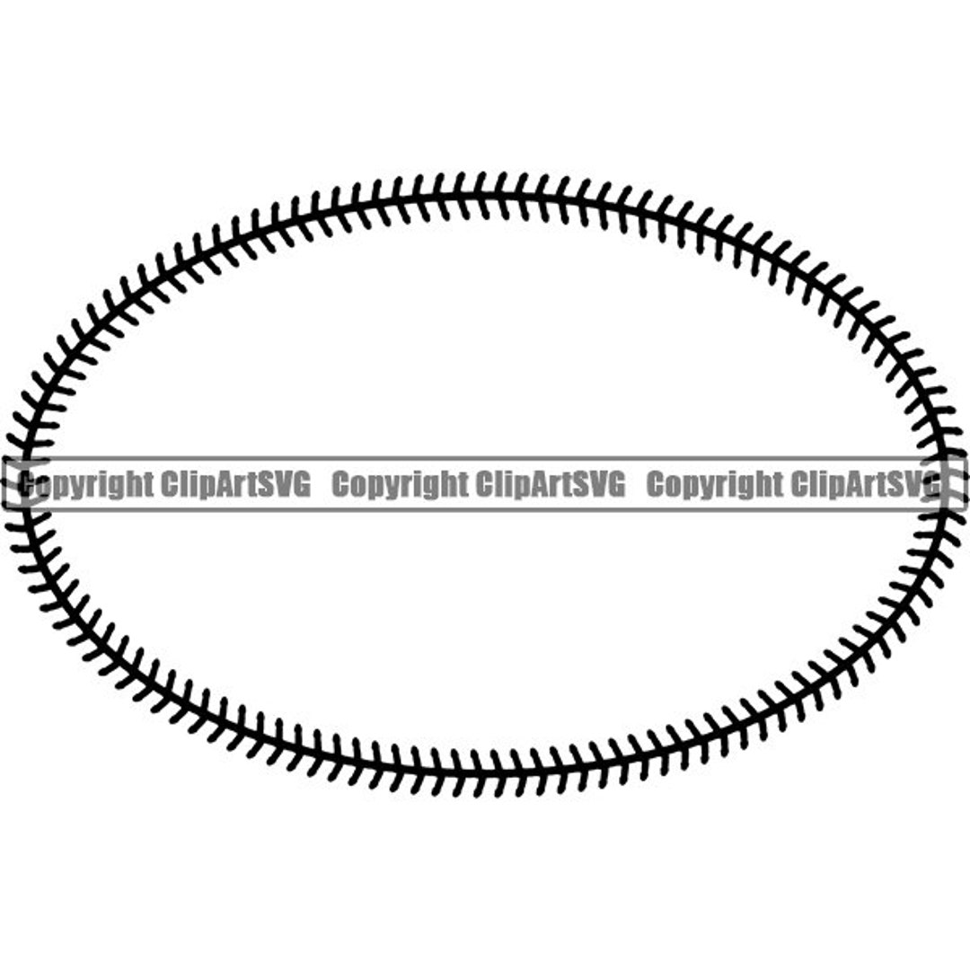 Baseball Stitch Pattern Line Frame Edge Border Player Tournament Ball ...