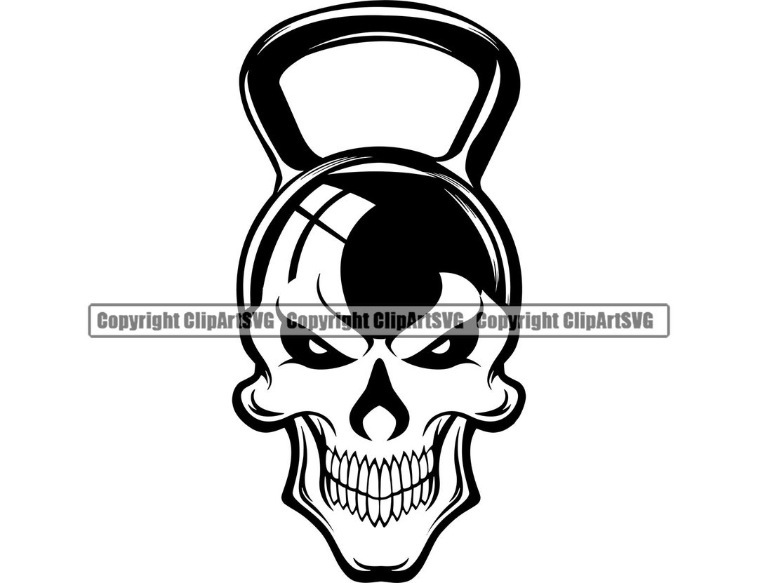 Skull Skeleton Kettlebell Fitness Bodybuilding Bar Weightlifting ...