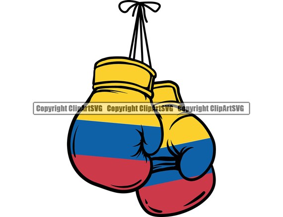 Colombia Colombian Boxing Gloves Flag Country World Nation Map | Etsy