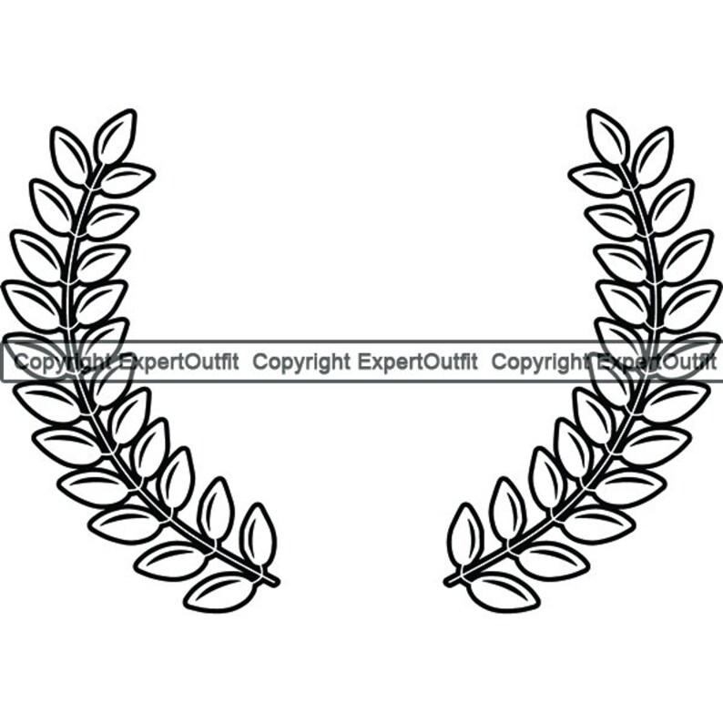Laurel Wreath Wheat Shield Frame Ribbon Badge Label Sticker - Etsy