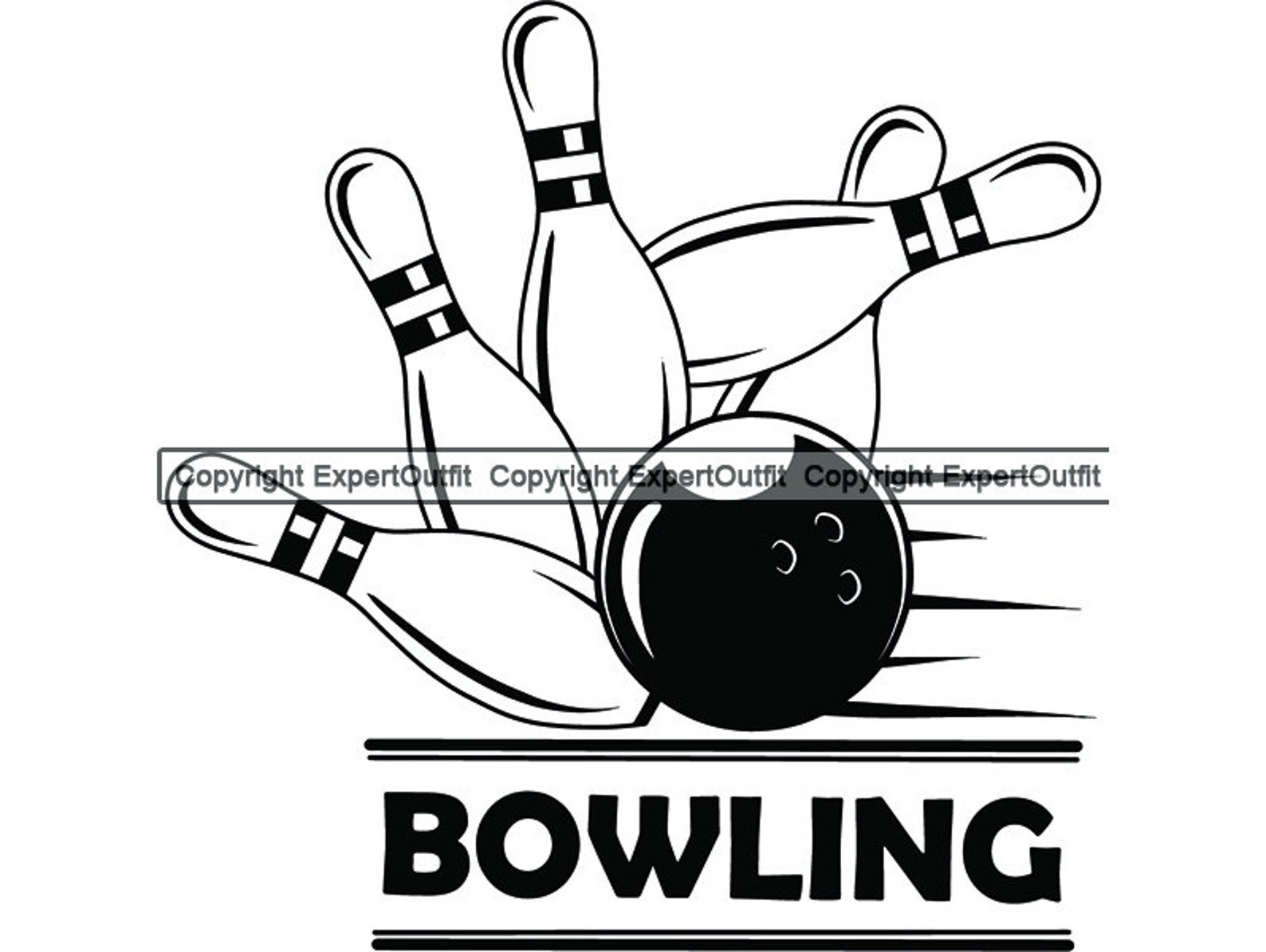 Bowling Logo Kingpin King Pin Ball Sports Bowl Game Bowler Tournament ...