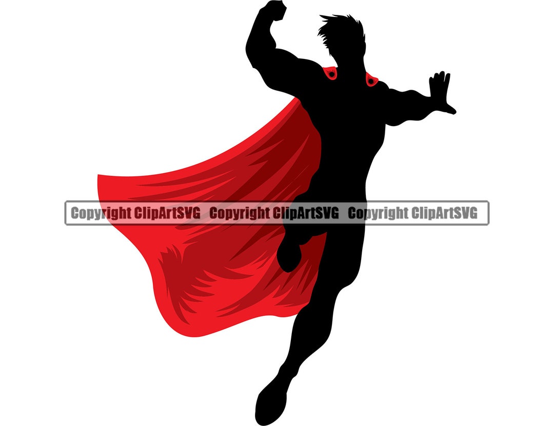 Super Hero Superhero Cape Flying Pose Posing Comic Book Man Male Mask ...