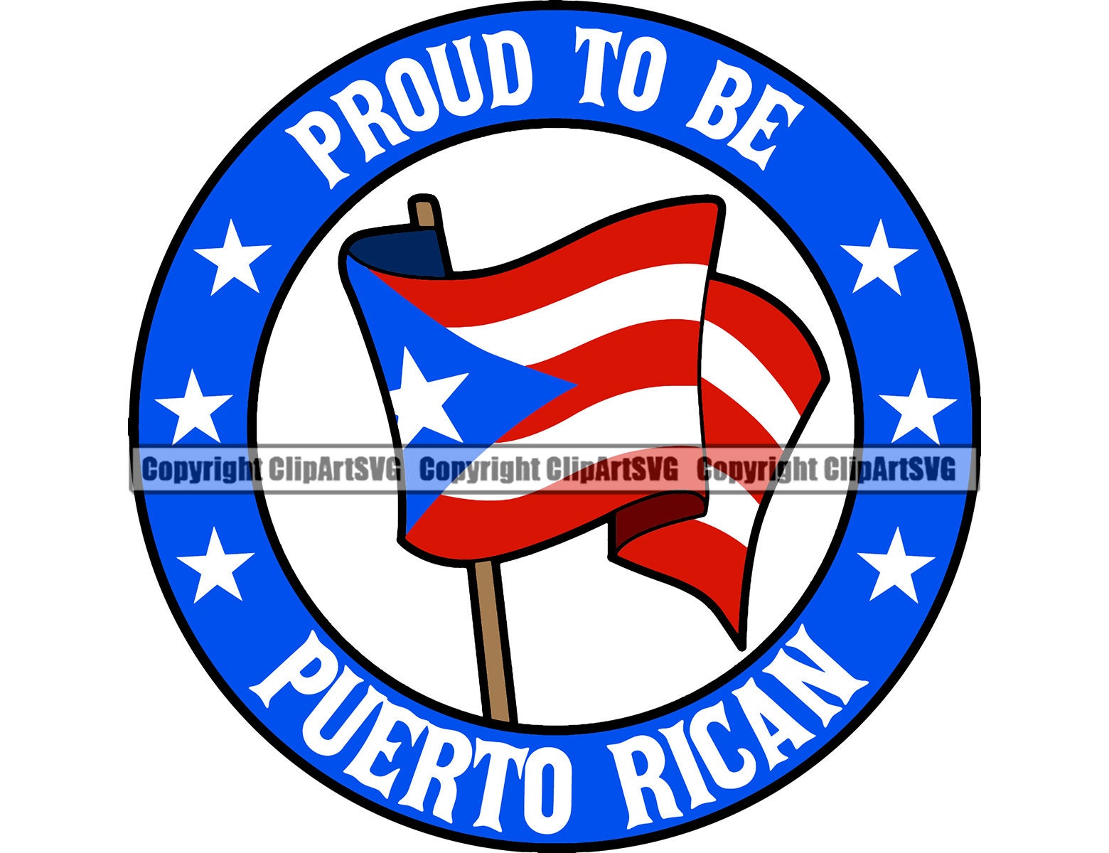 Proud to Be Puerto Rico Rican Flag Country World Nation Map Sign Symbol ...