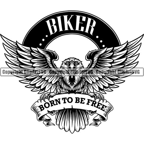 Motorcycle Logo Eagle Biker Mechanic Piston Helmet Engine Auto | Etsy