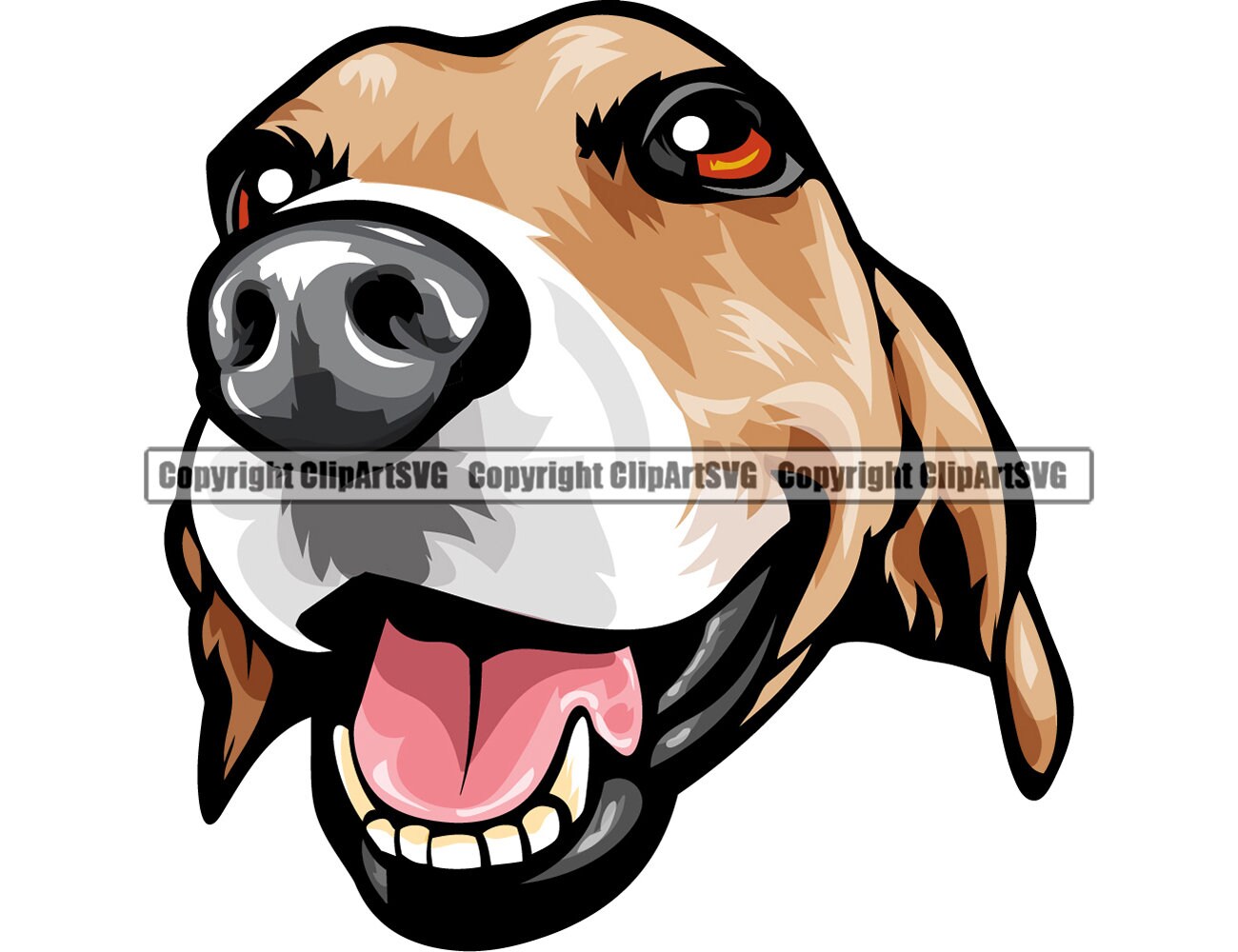 Beagle Dog Breed Happy Face Puppy Smile Animal Pet Pedigree | Etsy