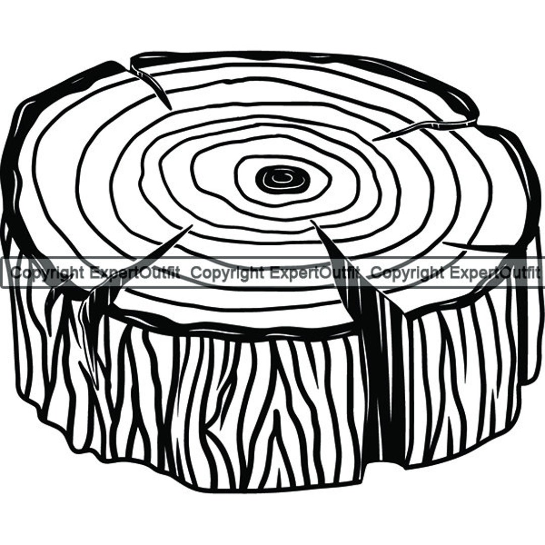 Stump Tree Slice Lumberjack Cut Log Logging Wood Woodcutter Logger Root ...