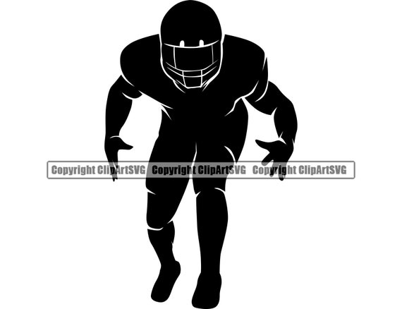 Football Player Tackling Clipart