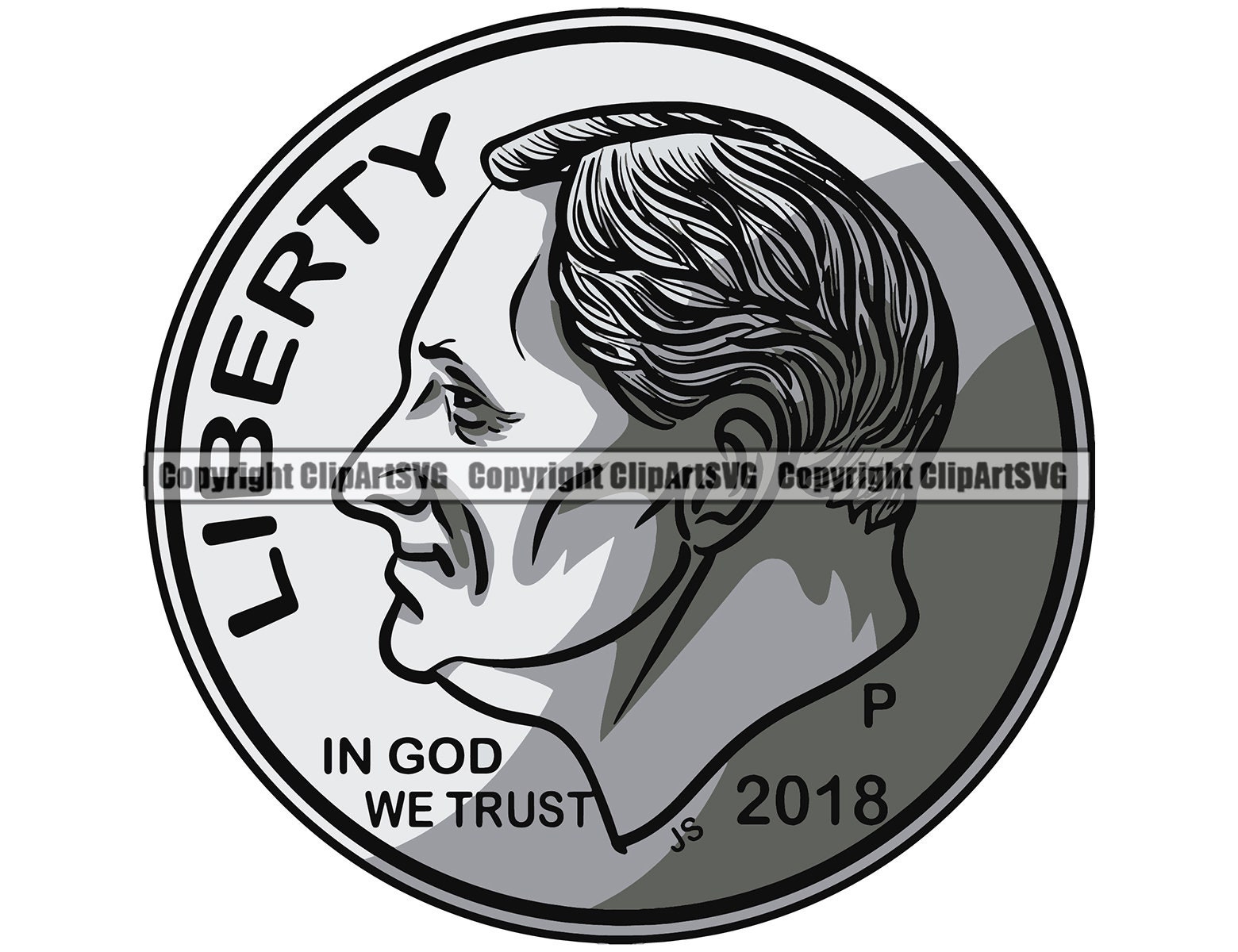 Dime Coin Clipart