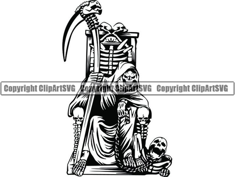 Grim Reaper 8 Skull Death Sickle Evil Kill Killer Grim Horror - Etsy