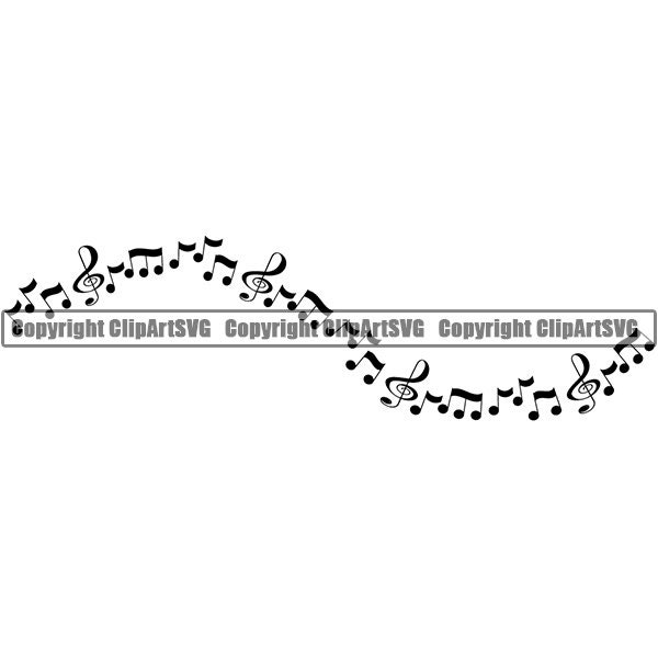 Music Notes Border Line