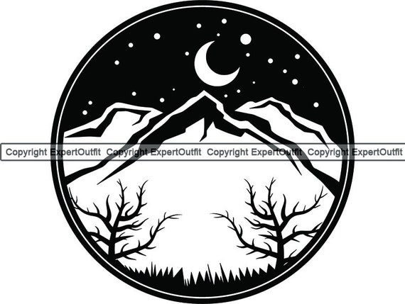 Wandern Symbol Vektor Satz Von Berge Symbole. Wandern Elemente.