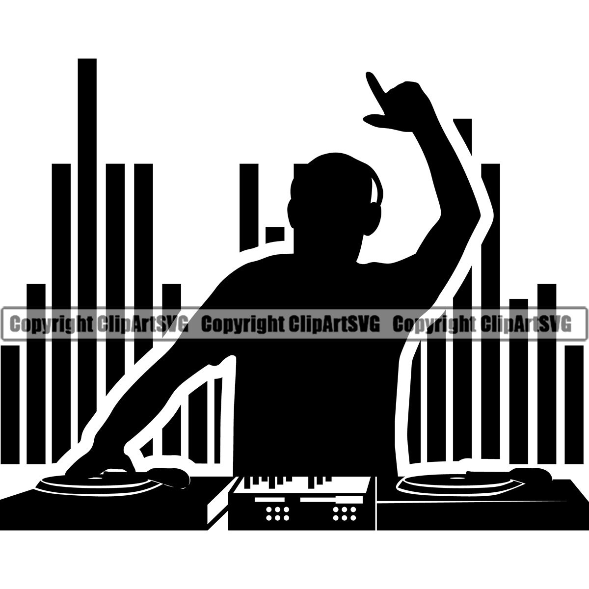 Dj Silhouette Vector Free