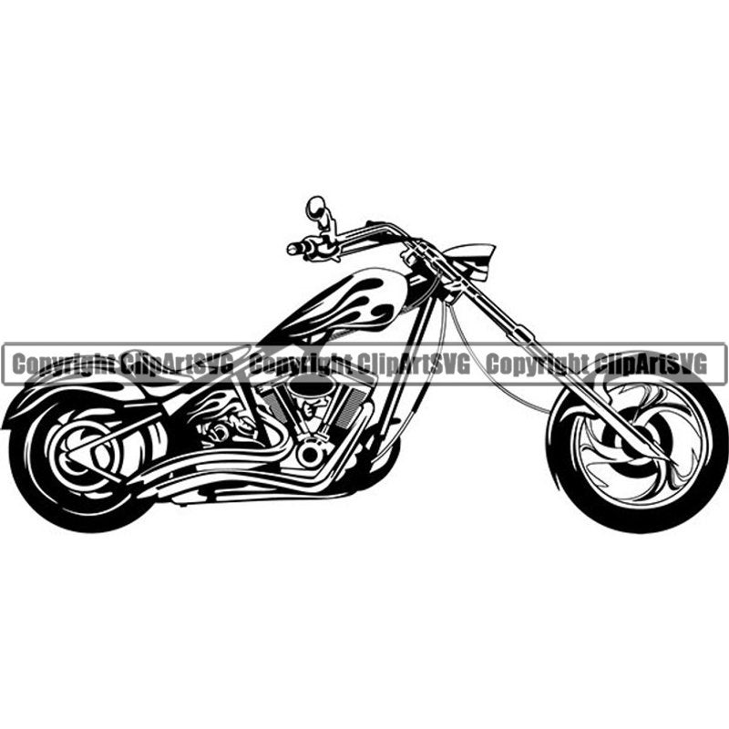 Motorcycle 21 Custom Chopper Outlaw Motorbike Bike Biker - Etsy