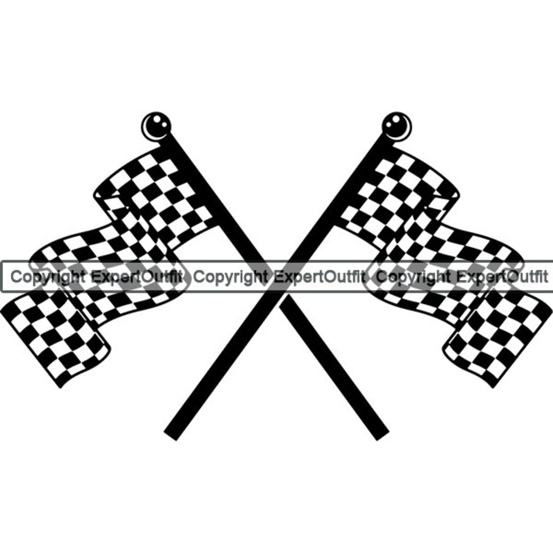 Car Racing Checkered Flag Racing Racer Race Finish Line Motorsport Win ...