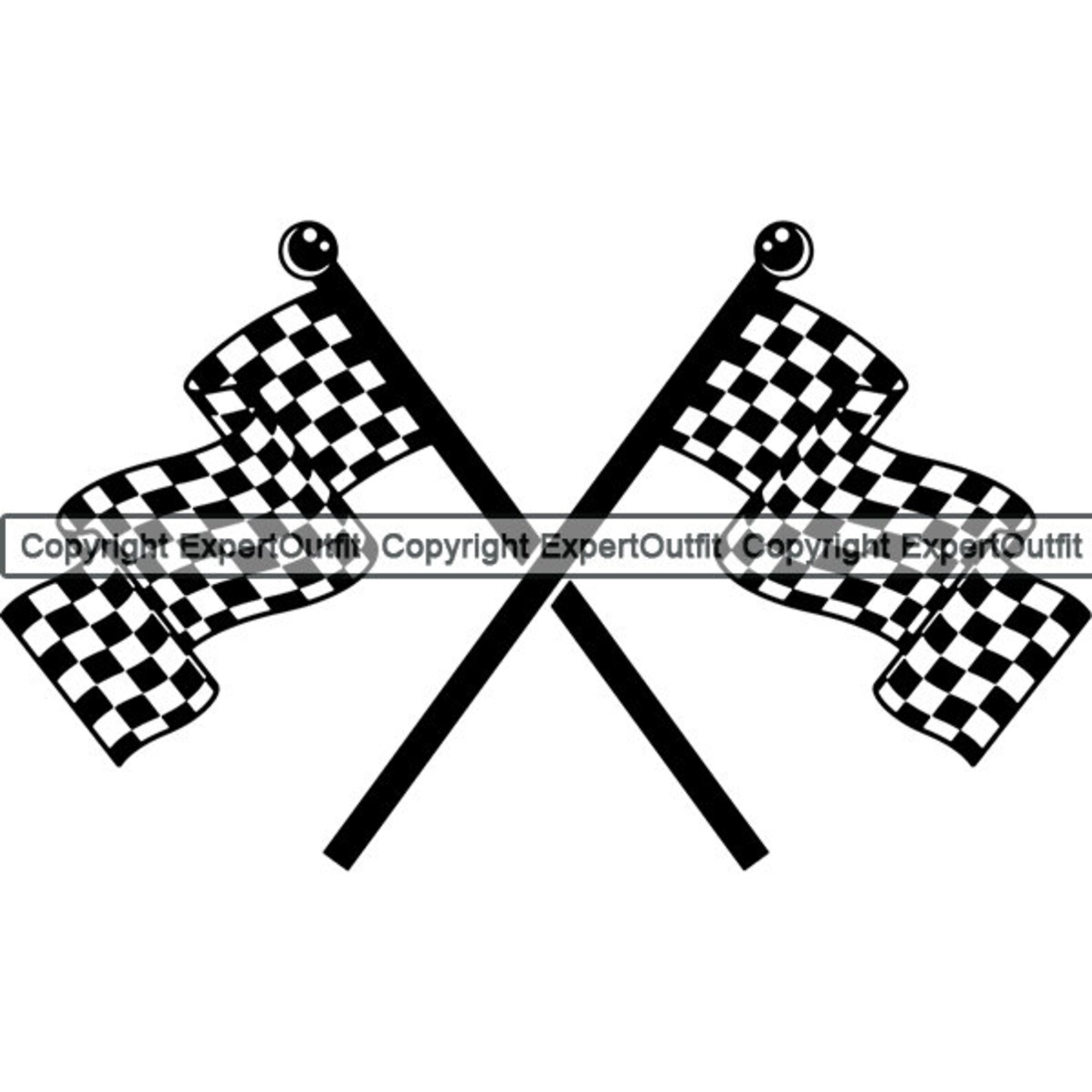 Car Racing Checkered Flag Racing Racer Race Finish Line | Etsy