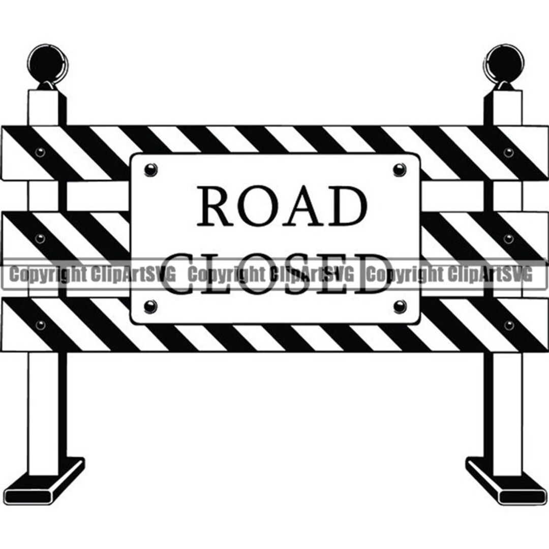 Road Block #1 Road Sign Stop Block Traffic Warning Road Block Danger ...