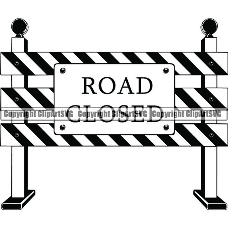Road Block 1 Road Sign Stop Block Traffic Warning Road Block | Etsy