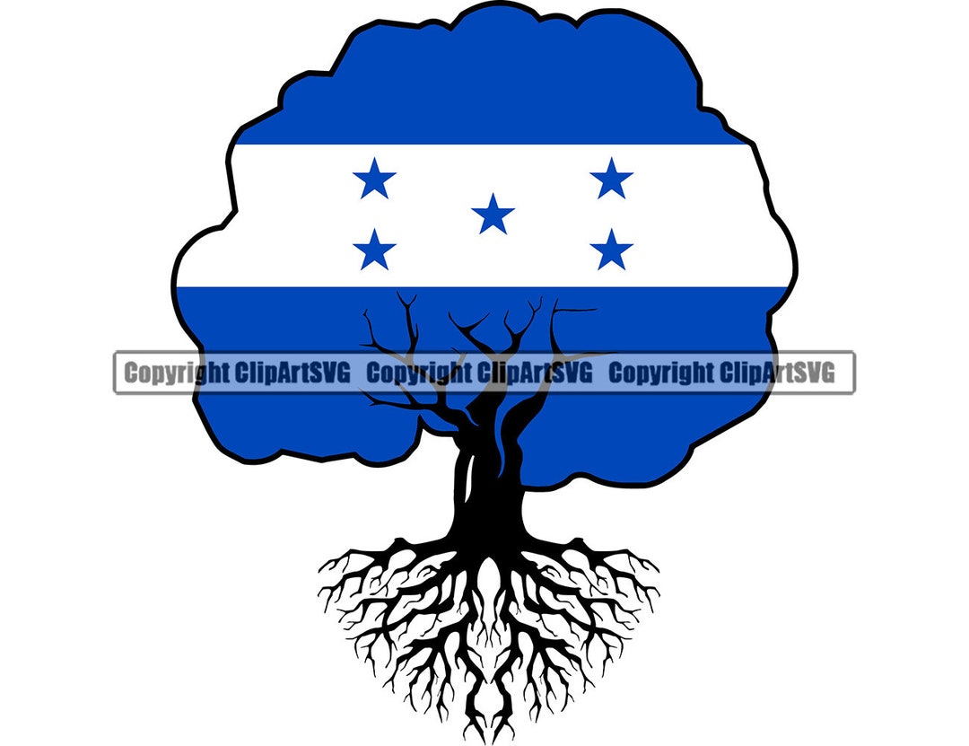 Honduras Honduran Tree Roots Family Home Flag Country World Nation Map ...
