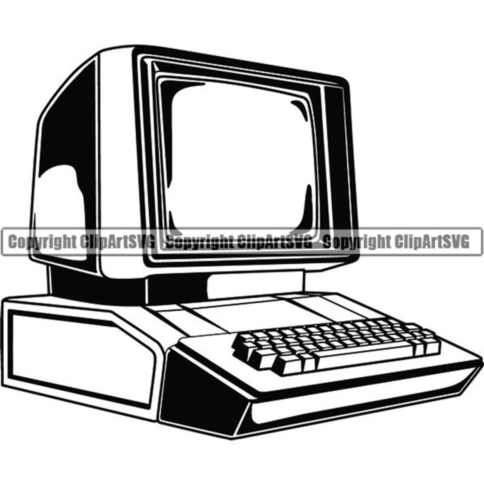 Retro Desktop 1 Technology Device Computer Screen Digital - Etsy