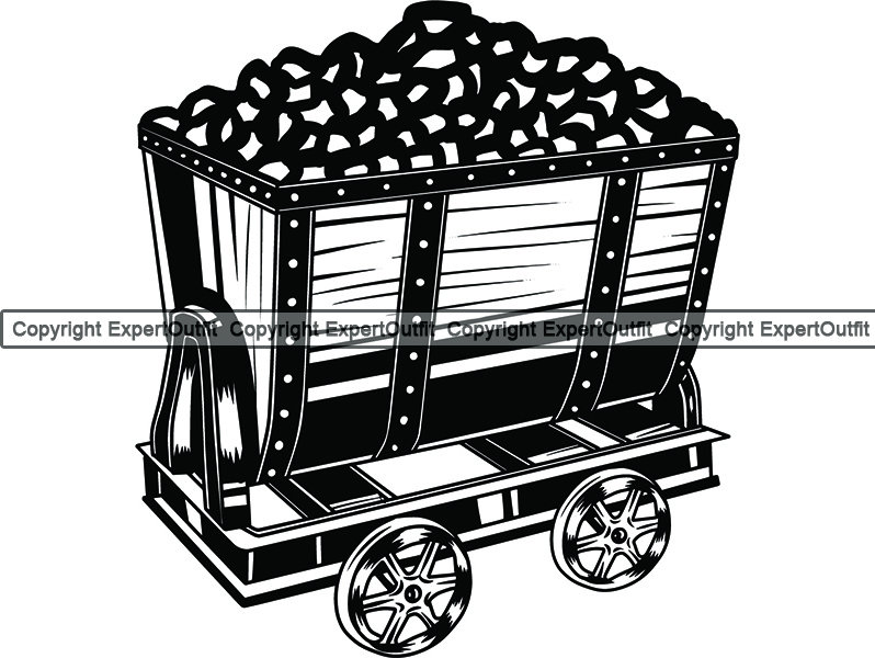 Mine Miner Mining Cart Steel Ramp Wheel Trolley Transport Ore | Etsy