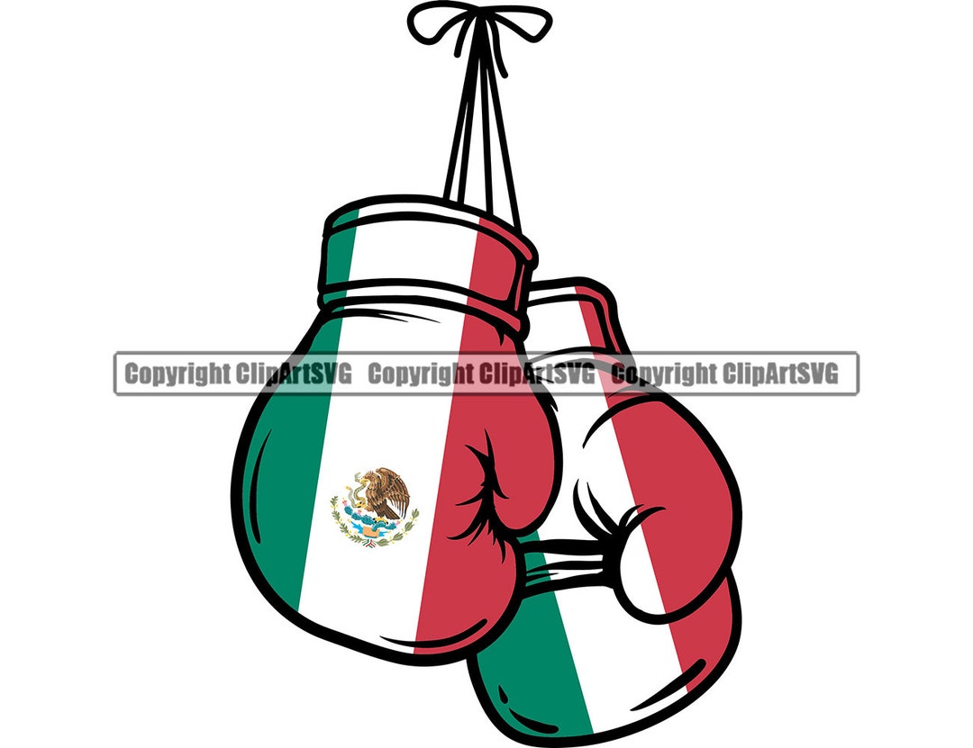 Mexico Mexican Boxing Gloves Flag Country World Nation Map Sign Symbol ...