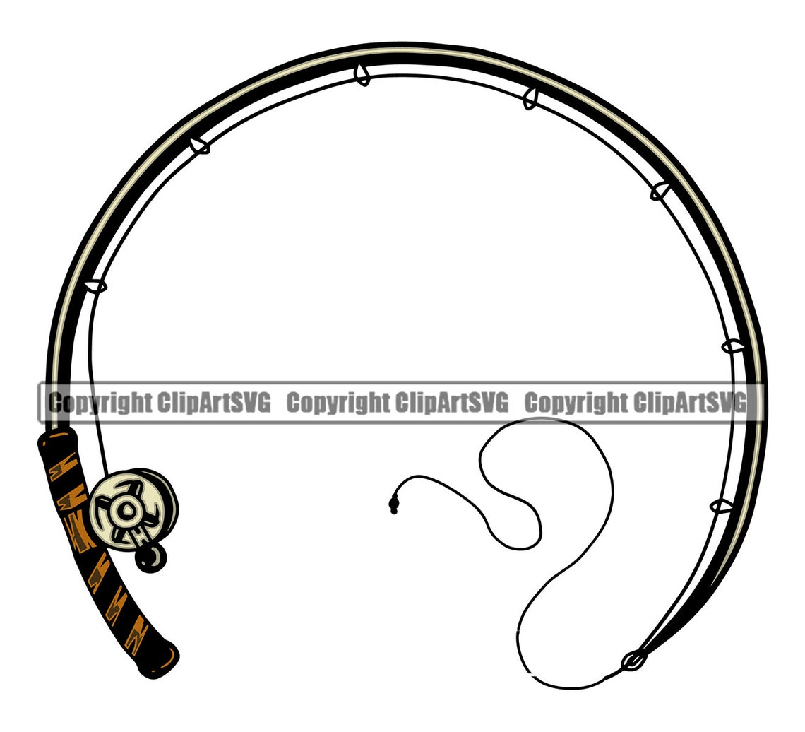 Fishing Pole Logo Fish Fresh Salt Water Lake River Ocean Deep | Etsy