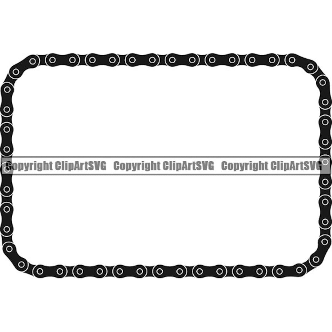 Bicycle Chain Rectangle Border Frame Cycle Cycling Bike Part Race BMX ...