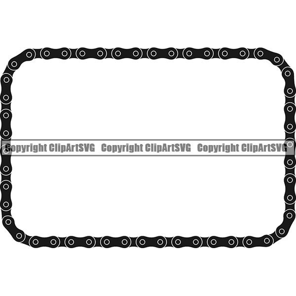 Bicycle Chain Rectangle Border Frame Cycle Cycling Bike Part Race BMX ...