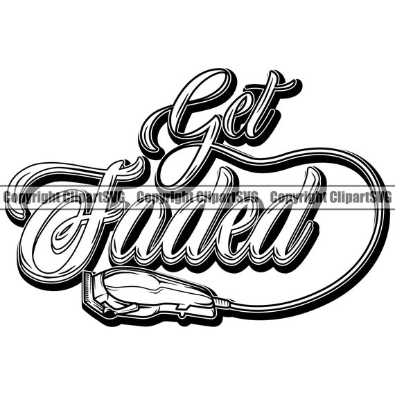 Barber Get Faded Clippers Barbershop Salon Pole Haircut Hair - Etsy