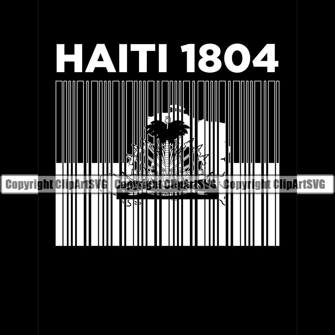 Haiti Haitian Bar Code Scan Flag Born From Country World - Etsy