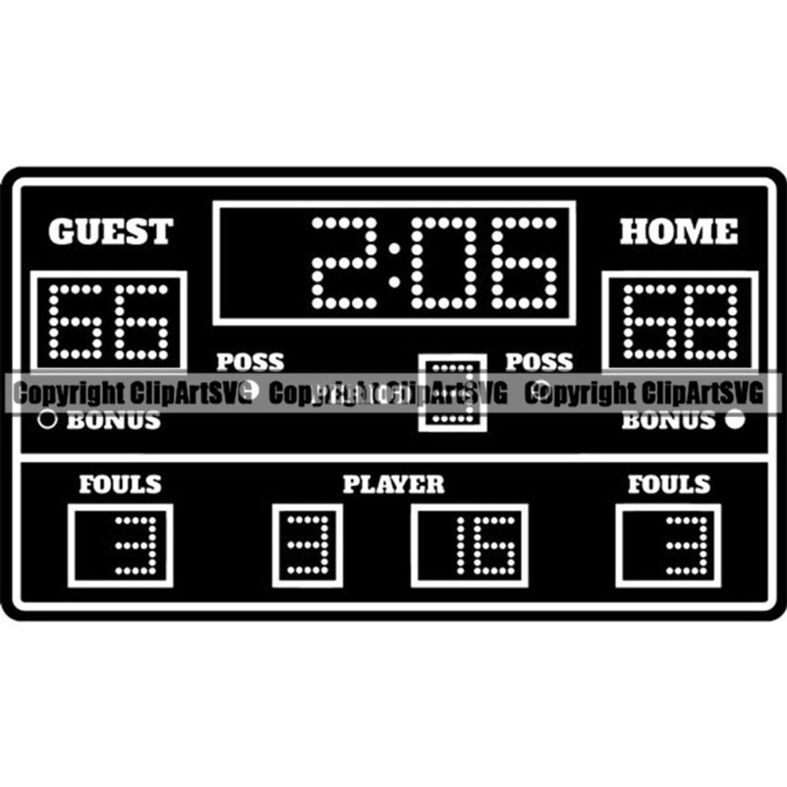 Basketball Scoreboard 2 Arena Hoop Score Coach Team Home Away - Etsy