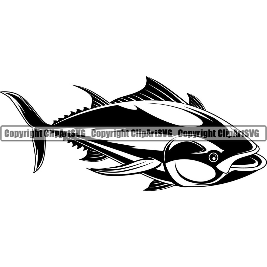 Tuna Fishing Logo Sword Fish Saltwater Ocean Deep Sea Sport Game Rod ...