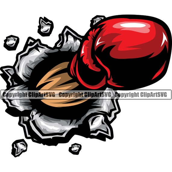 Boxing Hand Glove Break Wall Boxer Box Fight Fighting Fighter - Etsy