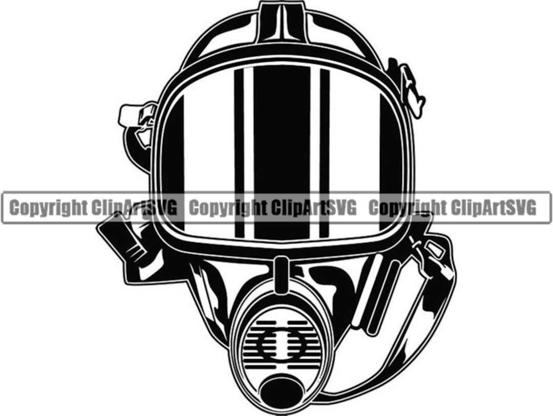 Firefighter Mask Drawing