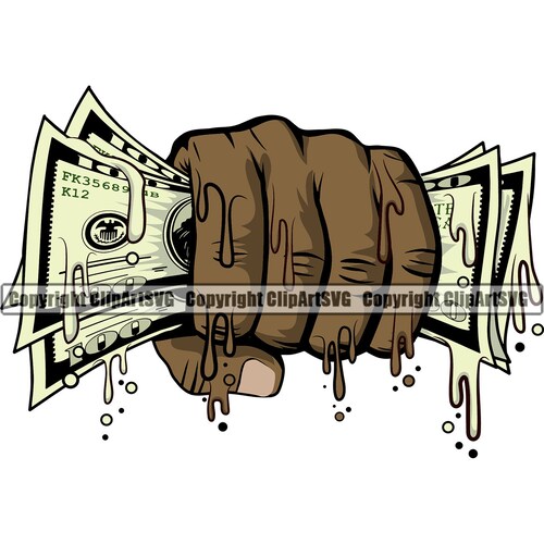 Hand Holding Money Drip Dripping Cash 100 Hundred Dollar Bills - Etsy