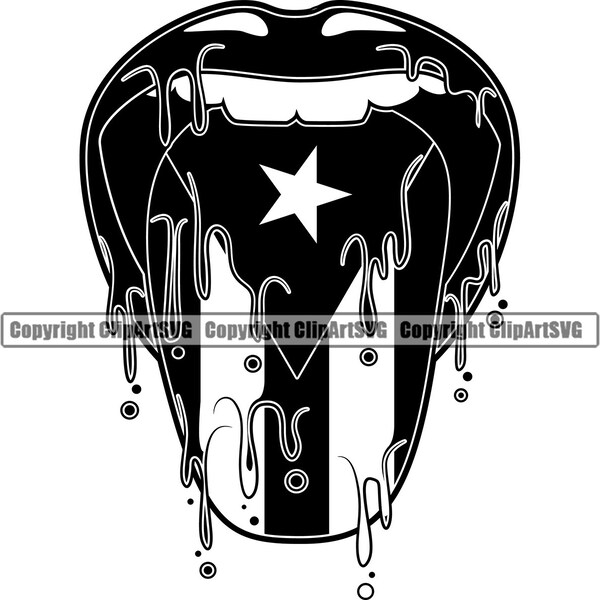 Puerto Rico Lips Svg - Etsy