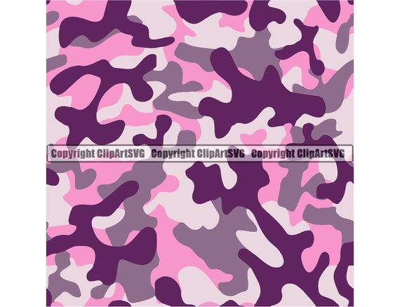 Purple Camo Camouflage Seamless Pattern War Print Military | Etsy