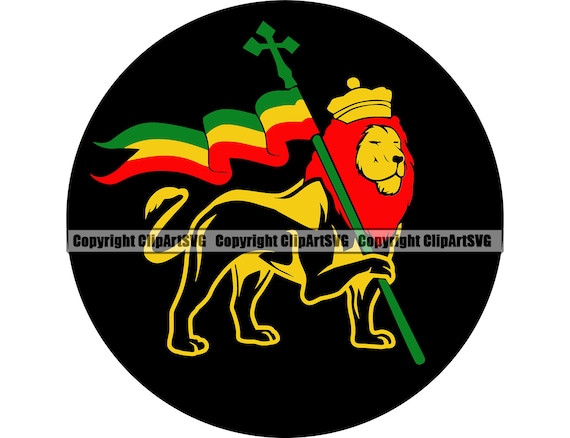 Rasta Reggae Lion Flag Cross King Crown Marijuana Tree Leaf | Etsy