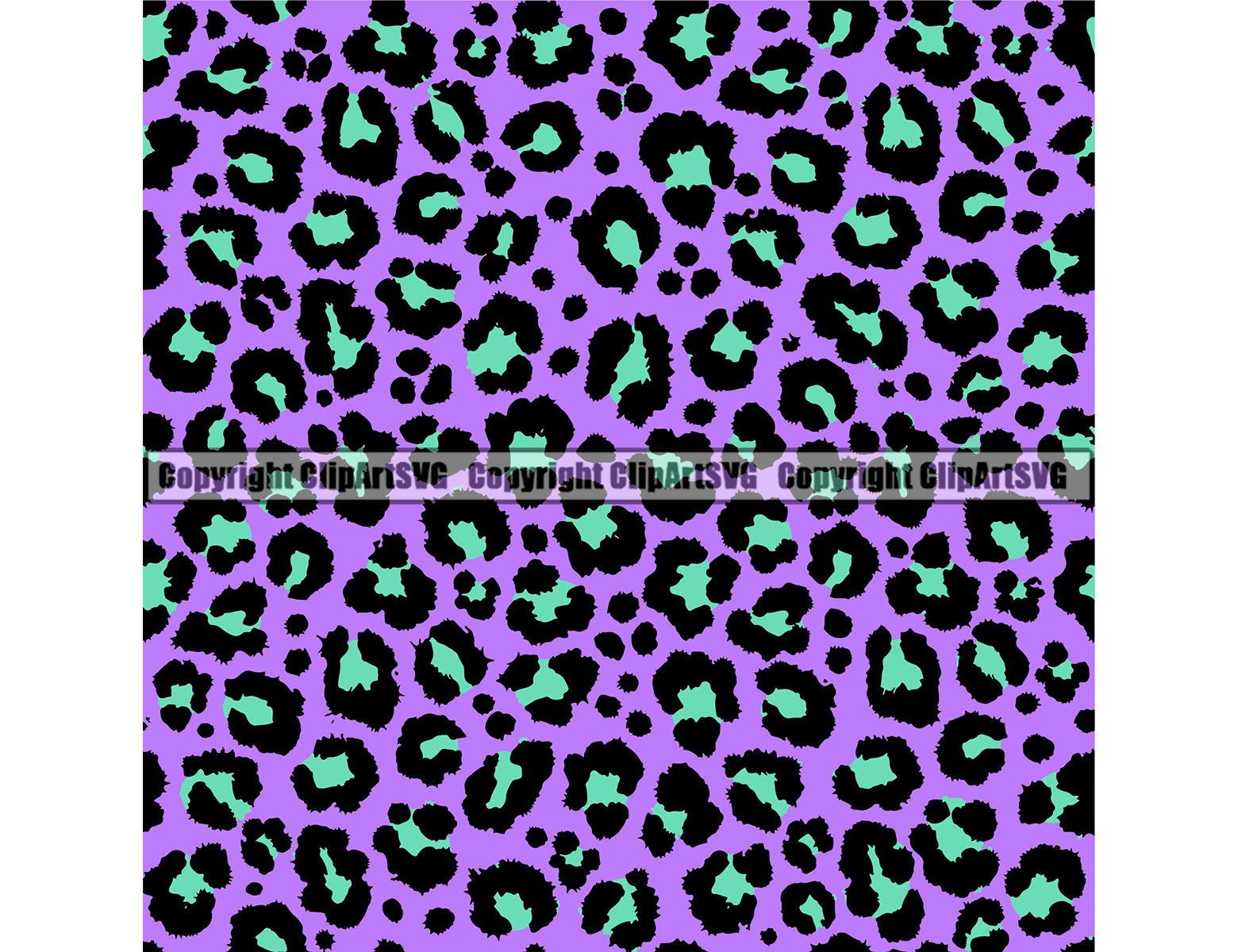 Green Leopard Print Vector