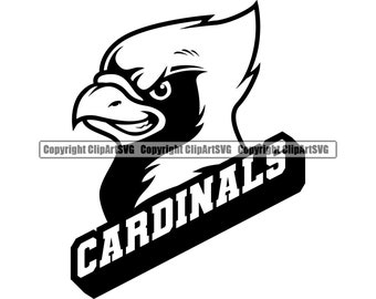 Cardinal Mascot Face Svg - Etsy