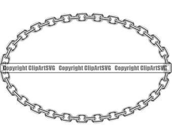 Oval Chain Links Svg - Etsy