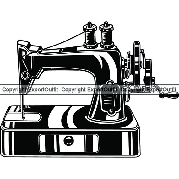 Tailor With Sewing Machine Clipart